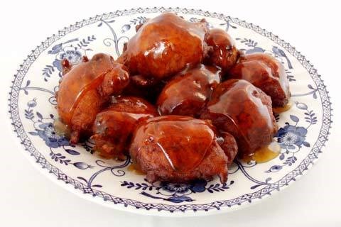 Deep fried pumpkin fritters with caramel syrup – Once Upon a Spice